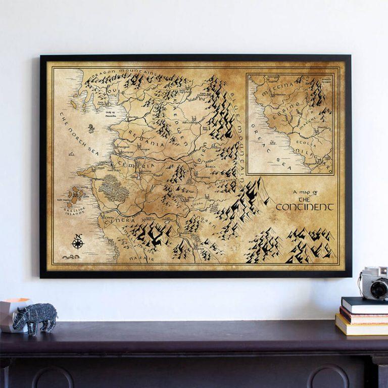 World Map of The Witcher Continent