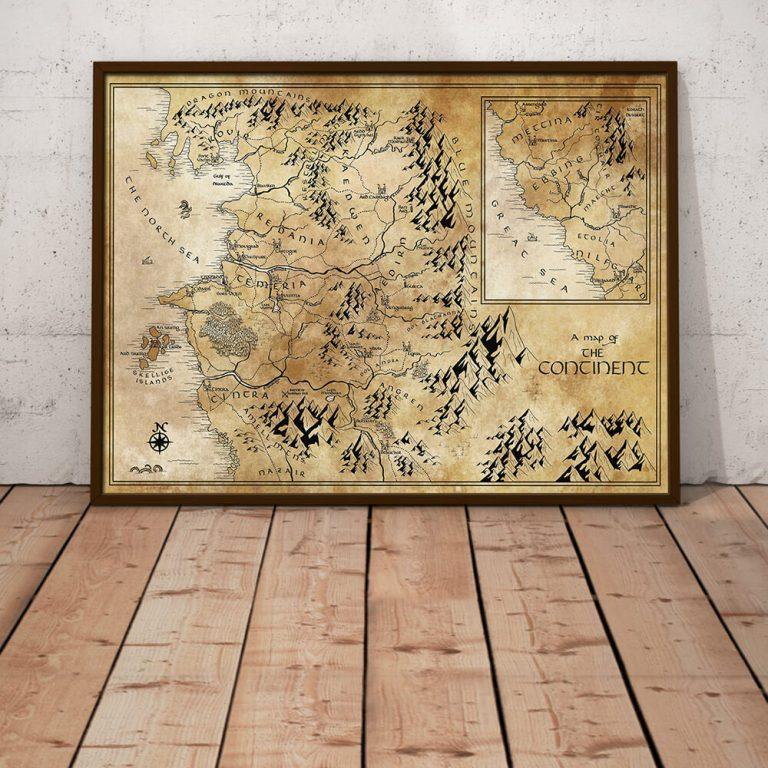 World Map of The Witcher Continent