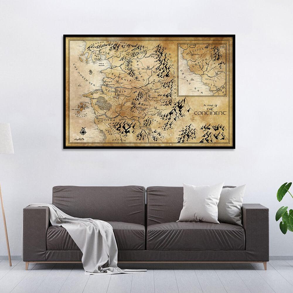 Witcher World Map of The Continent