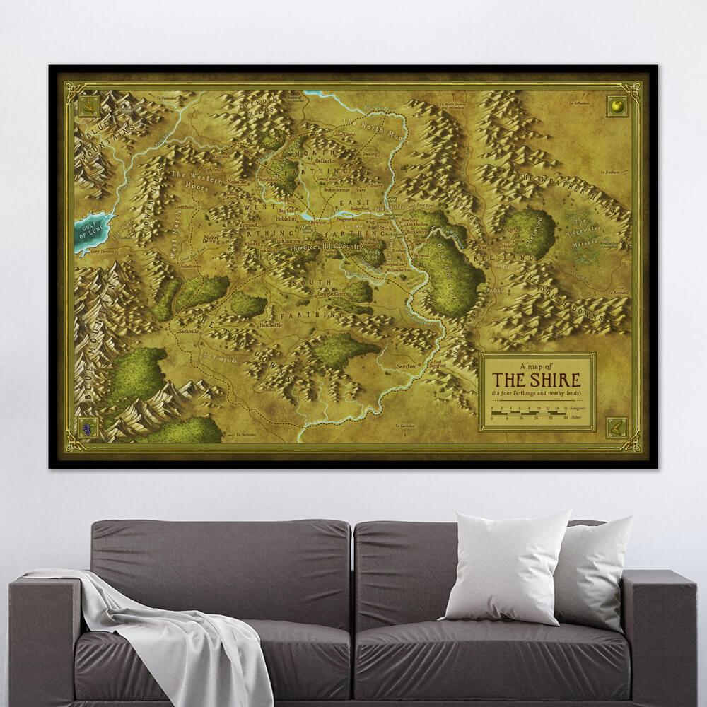 Lord of The Rings Map of The Shire