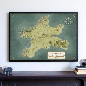 Lord of The Rings Middle Earth Numenor Map