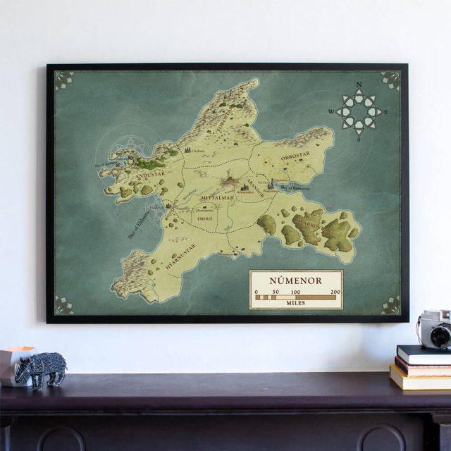 Lord of The Rings Middle Earth Numenor Map