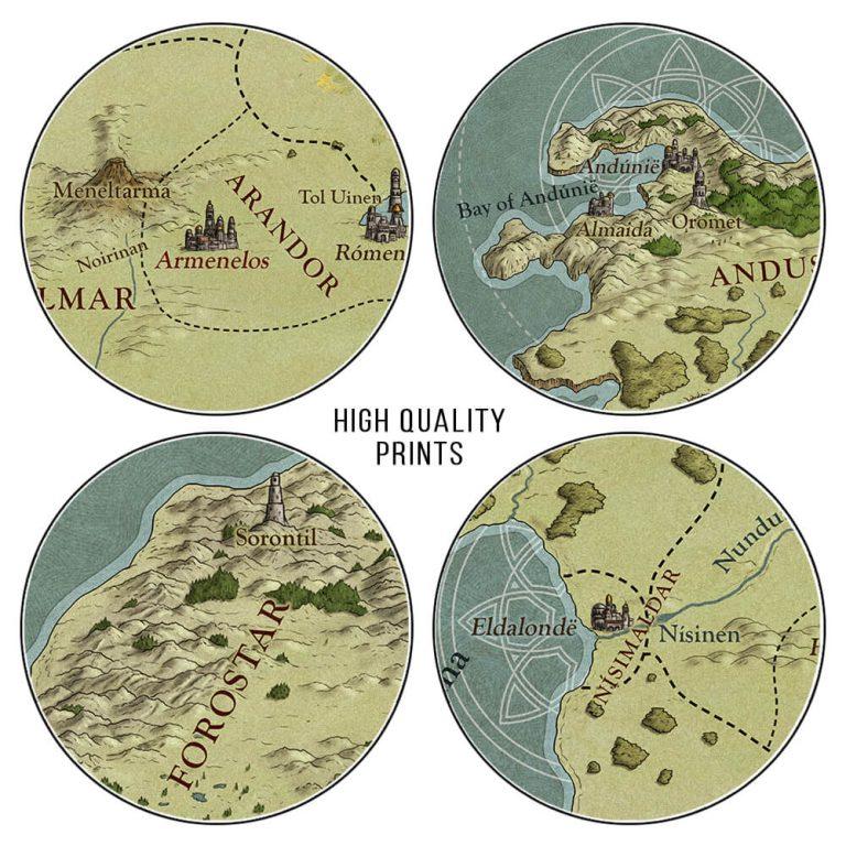 Lord of The Rings Middle Earth Numenor Map