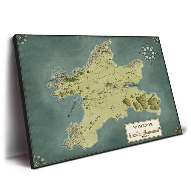 Lord of The Rings Middle Earth Numenor Map